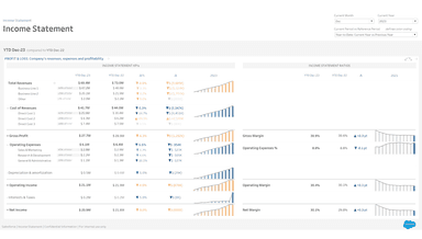 Income Statement (+Budget) | Tableau Exchange