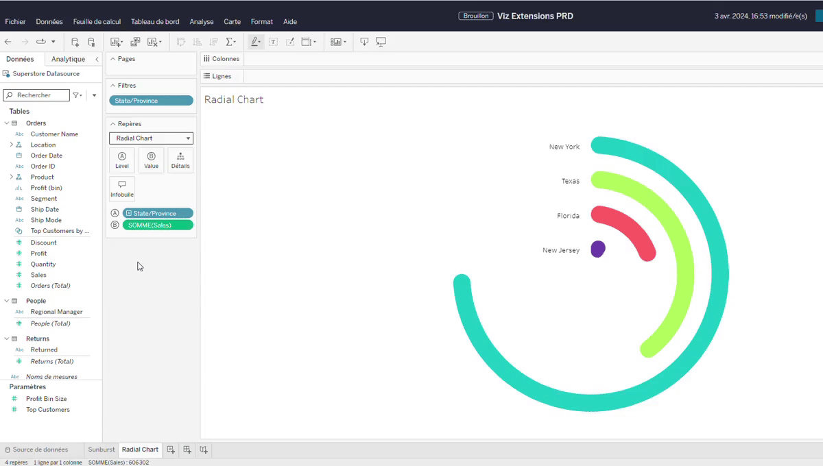 Radial Chart | Tableau Exchange